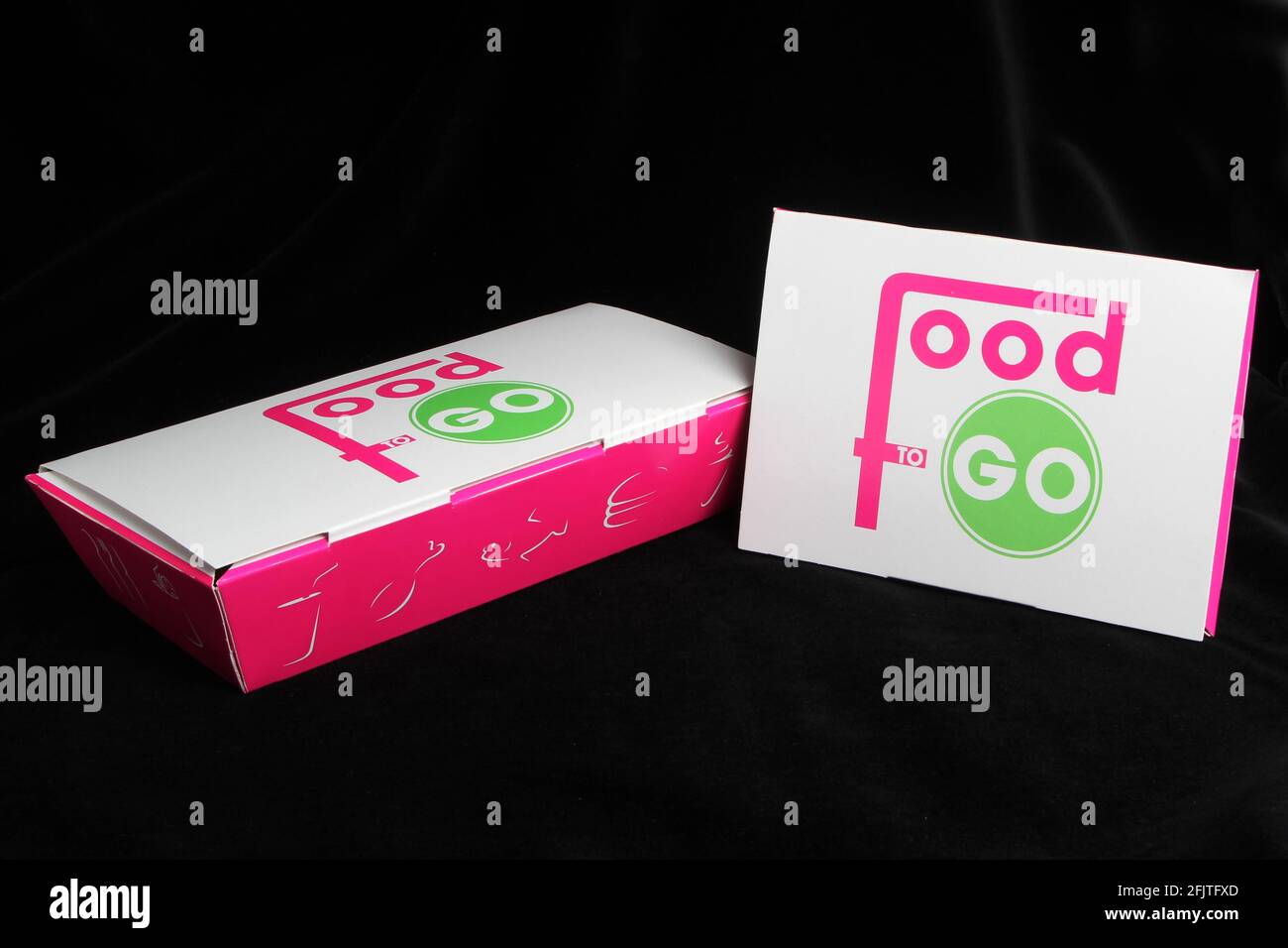 Fast food and drink containers. 100% Bio-degradable Stock Photo - Alamy