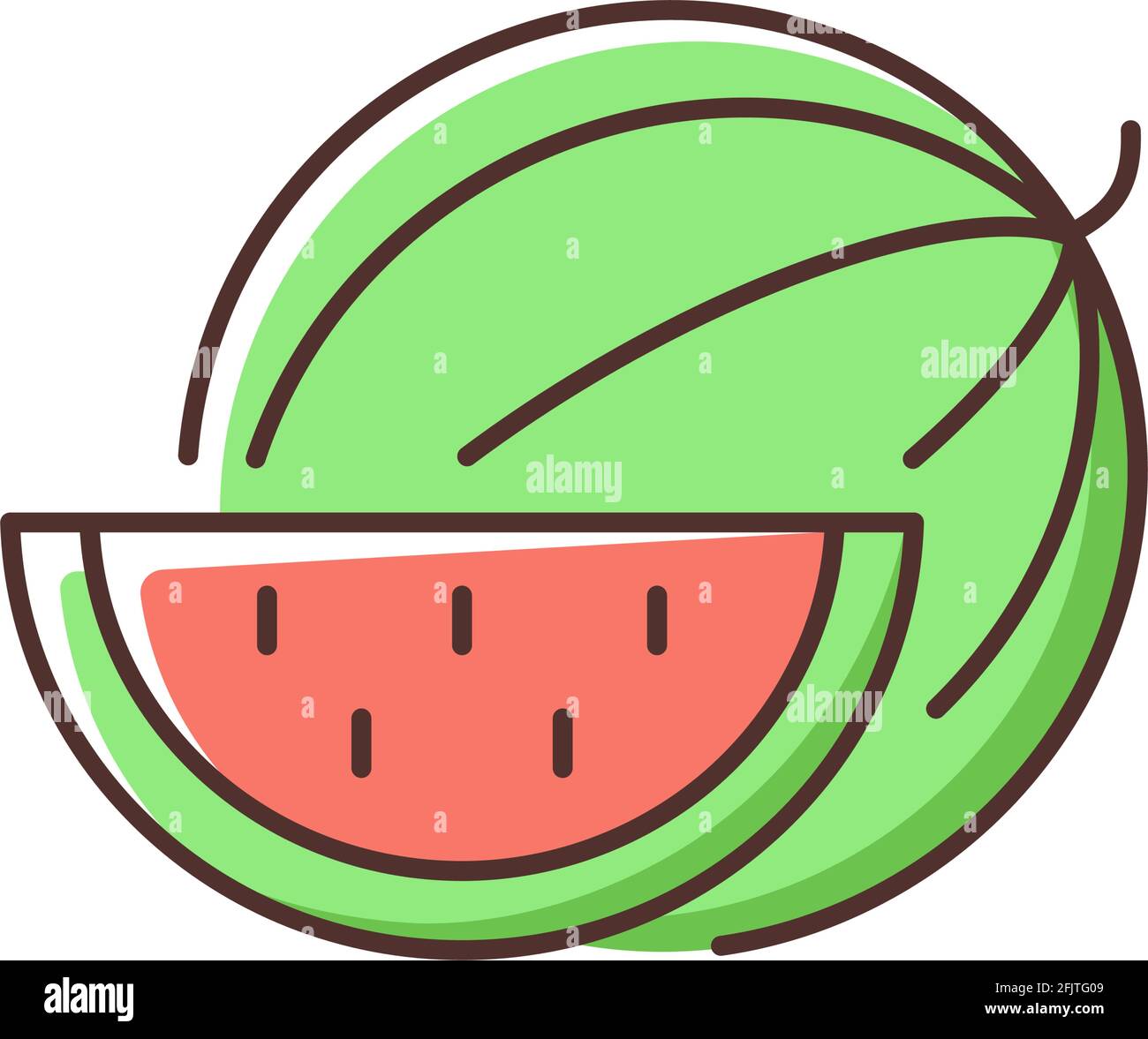 Watermelon RGB color icon Stock Vector Image & Art - Alamy