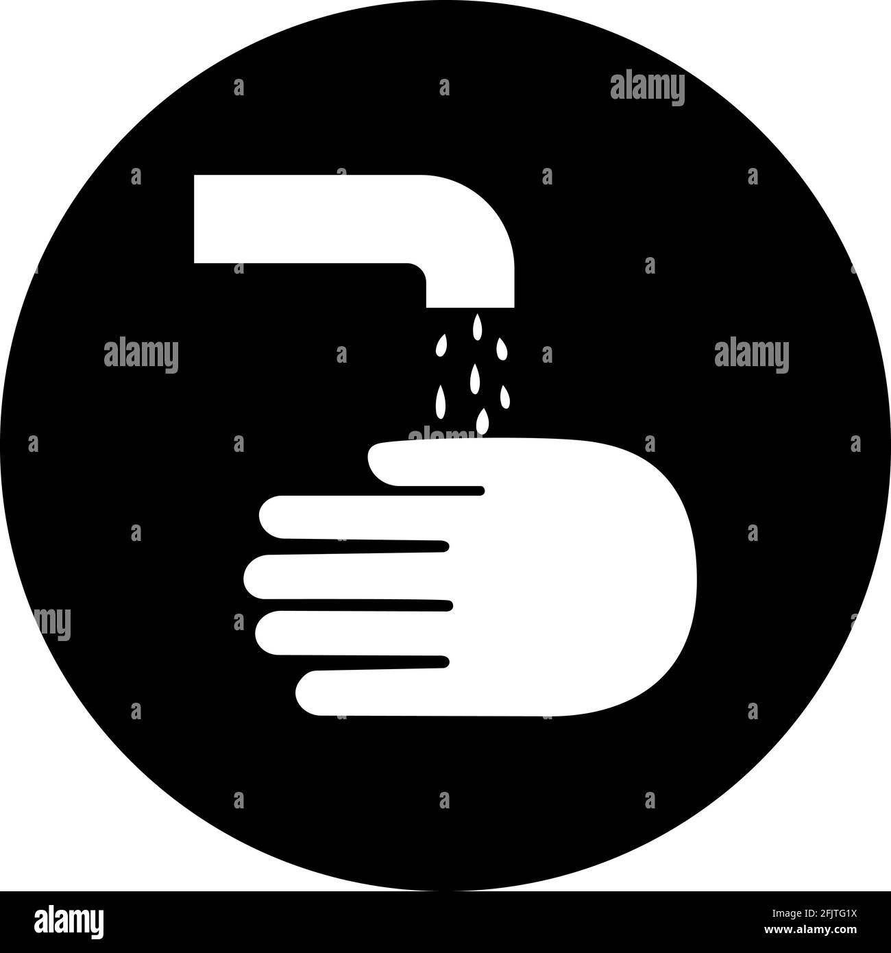 Hand wash icon sign. Safety symbols and signs. Wash hands properly with ...