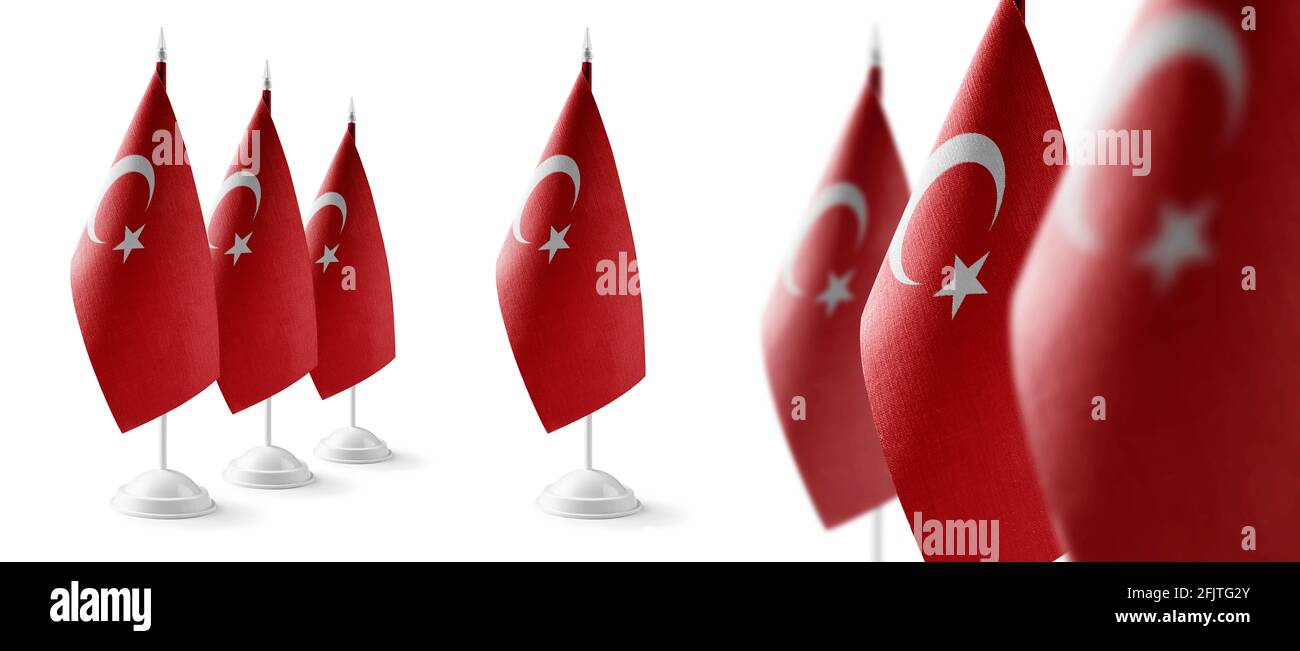 Set of Turkey national flags on a white background Stock Photo - Alamy