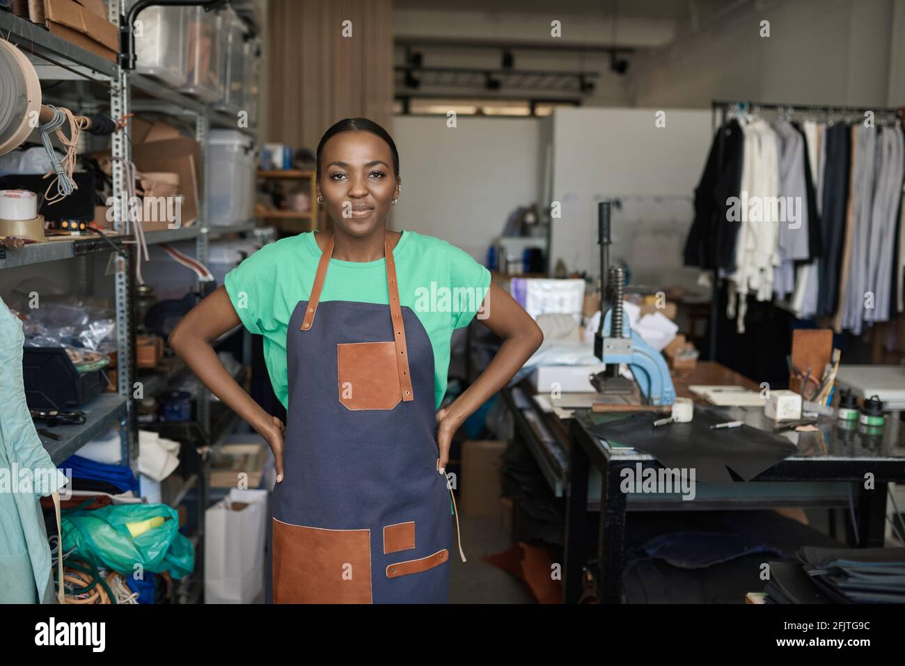 Working in leather workshop woman hi-res stock photography and images ...