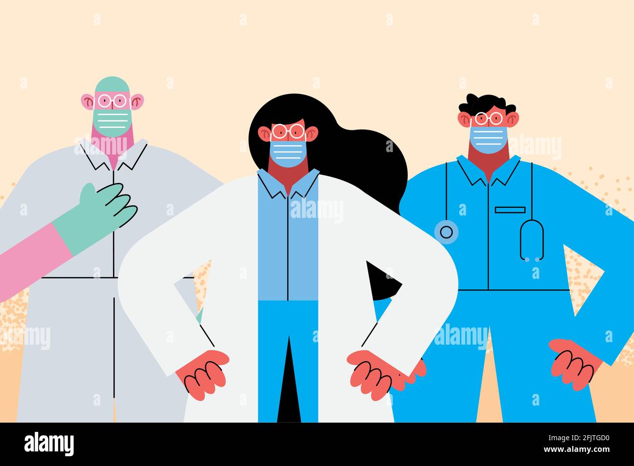 doctors staff workers comic characters Stock Vector Image & Art - Alamy