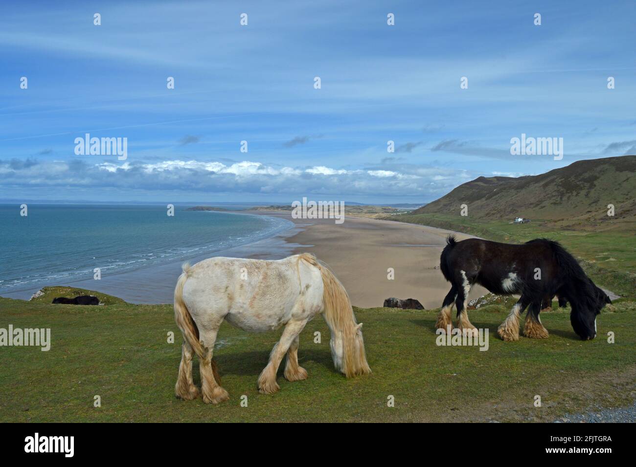 Rhosili headland gower peninsula hi-res stock photography and images ...