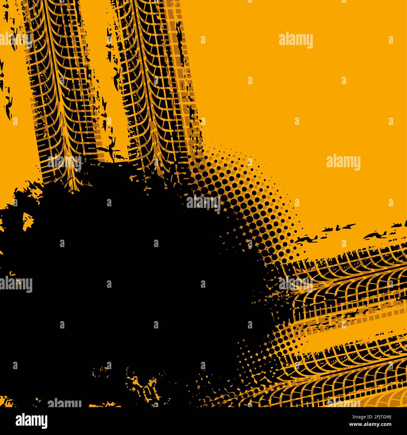 Car tire rubber marks vector background. Motorsport or transport ...