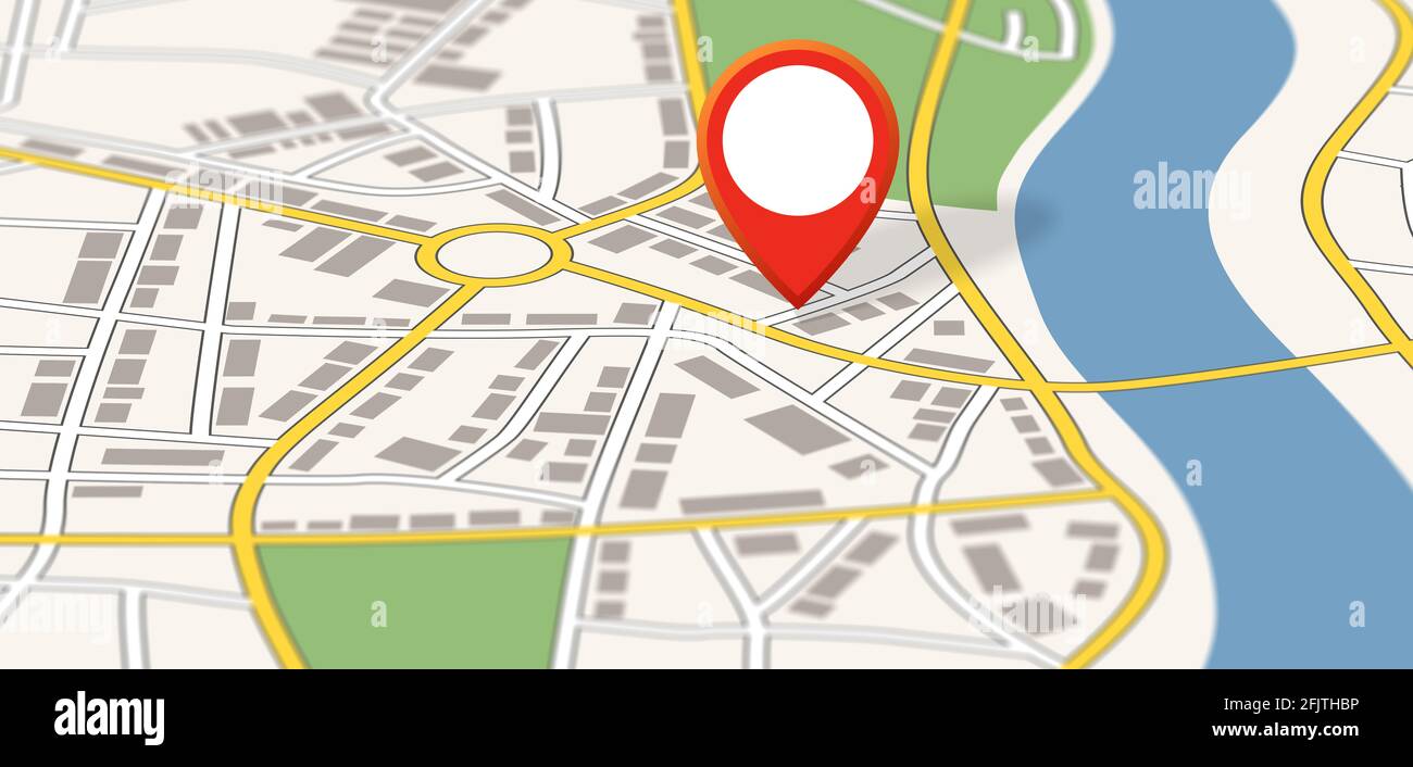 A generic city map with icon Stock Photo - Alamy