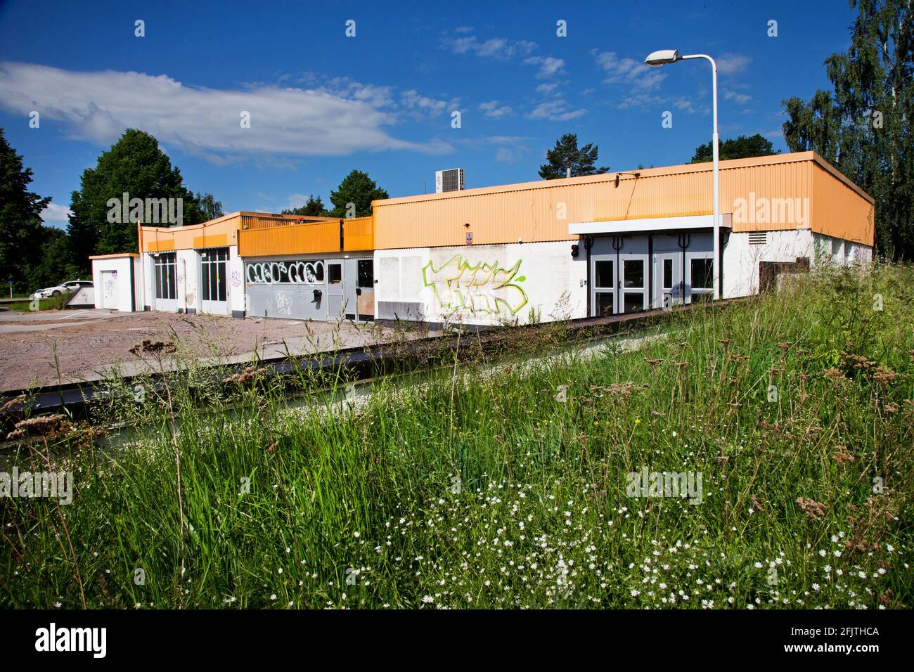 A disused Preem gas station Stock Photo - Alamy