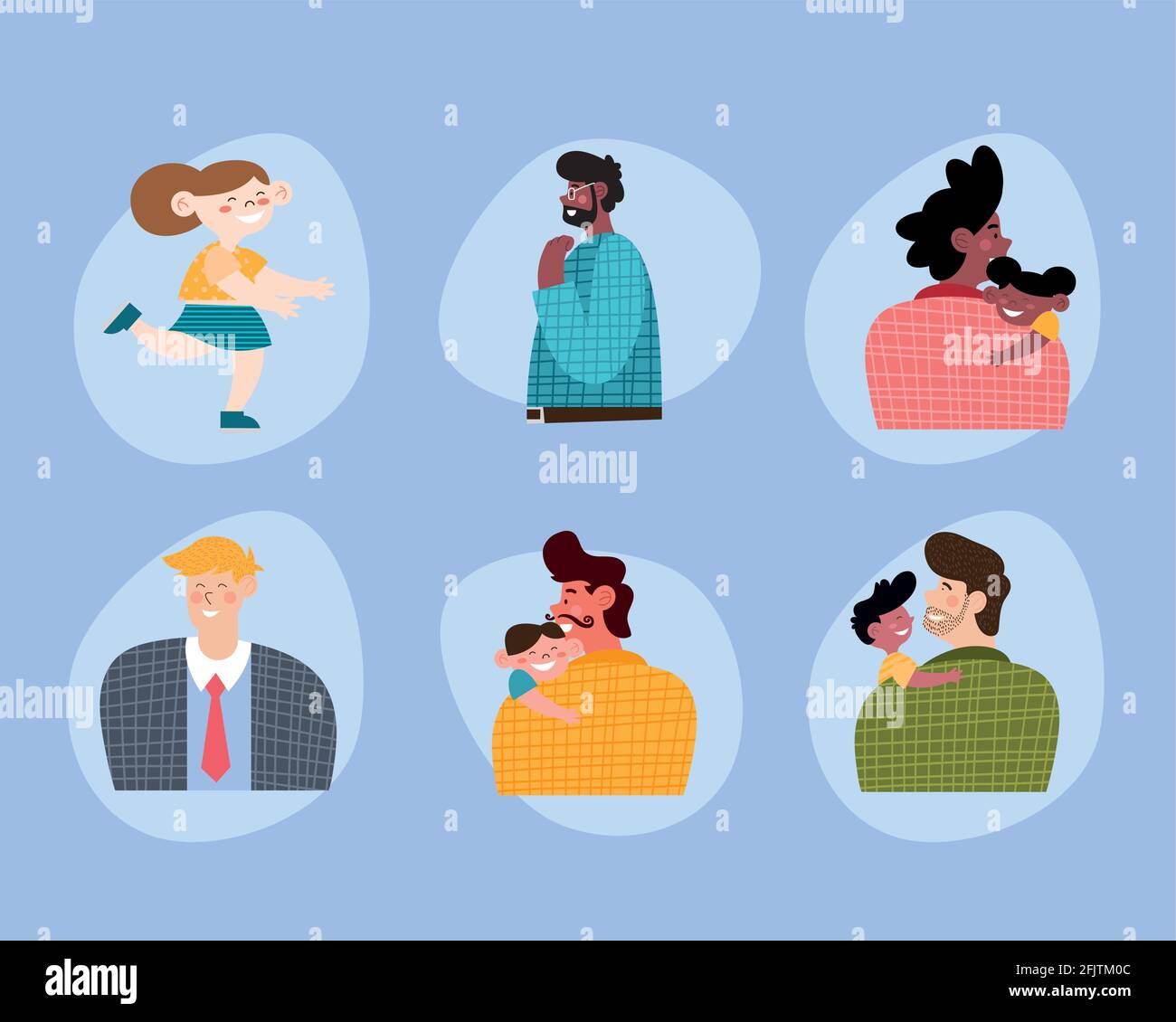 nine fathers day comic characters Stock Vector Image & Art - Alamy