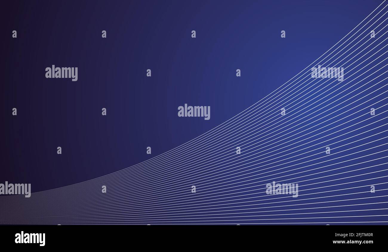 Abstract blue background with wavy diagonal ascending lines Stock Photo ...