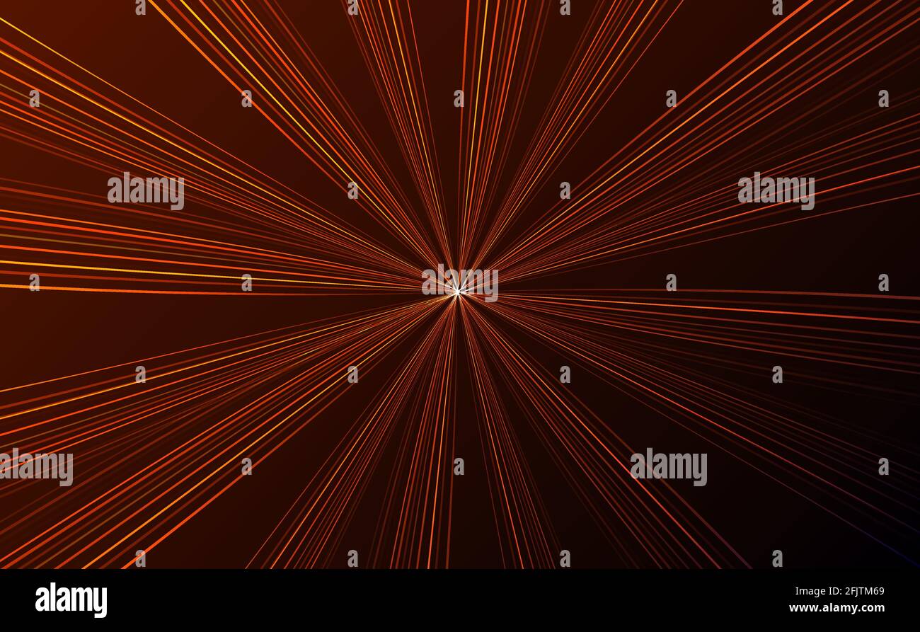 Abstract texture background with bright orange brown rays spreading ...