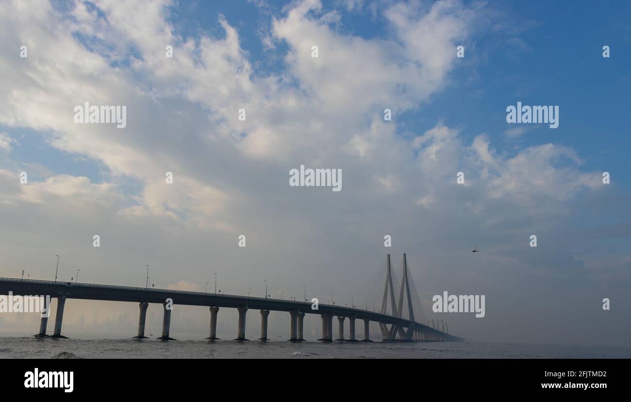 Beautiful view of the bridge of Bandra Fort in Mumbai, India (Castella ...