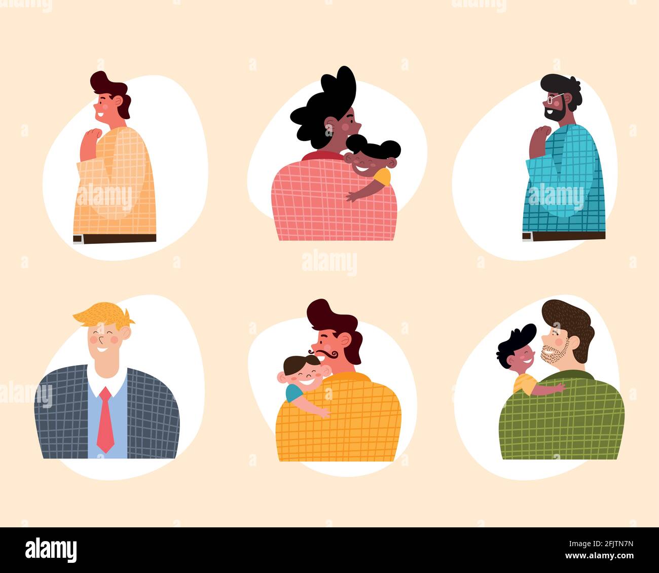 fathers day comic nine characters Stock Vector Image & Art - Alamy