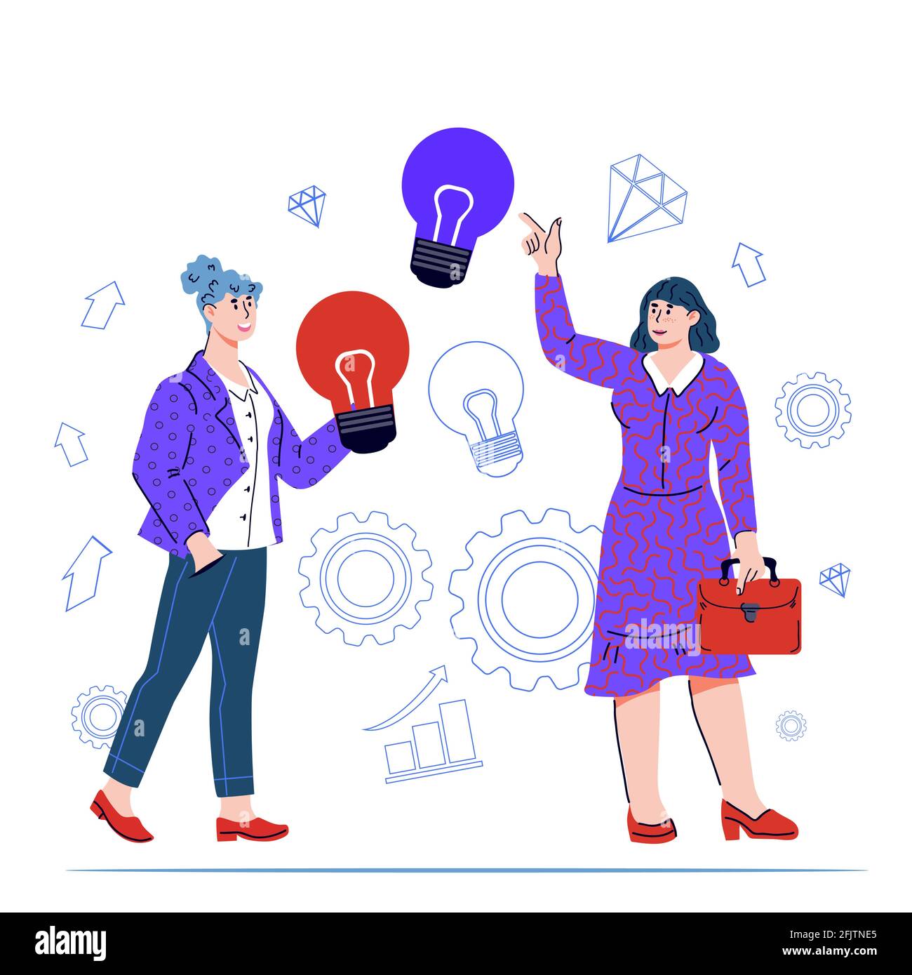 Concept of business idea, cooperation and joint teamwork. Business ...