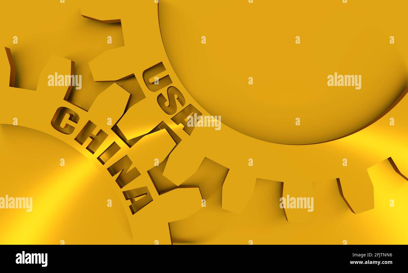 Mechanism of Gears. Communication Concept in Industrial Design. Modern ...