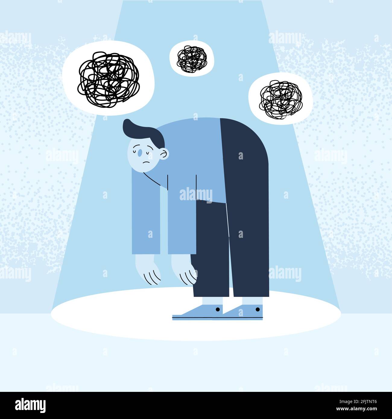 Man tired panic attack Stock Vector Images - Alamy