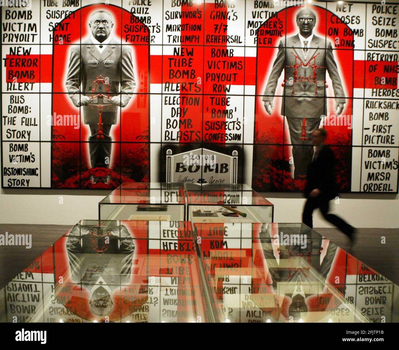 Artists Gilbert and George during the press viewing of their Major ...