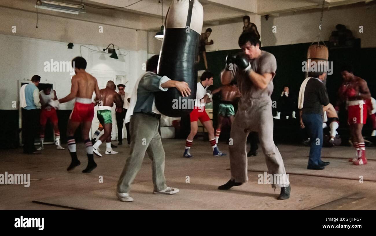 USA. Sylvester Stallone in a scene from (C)United Artists film: Rocky ...