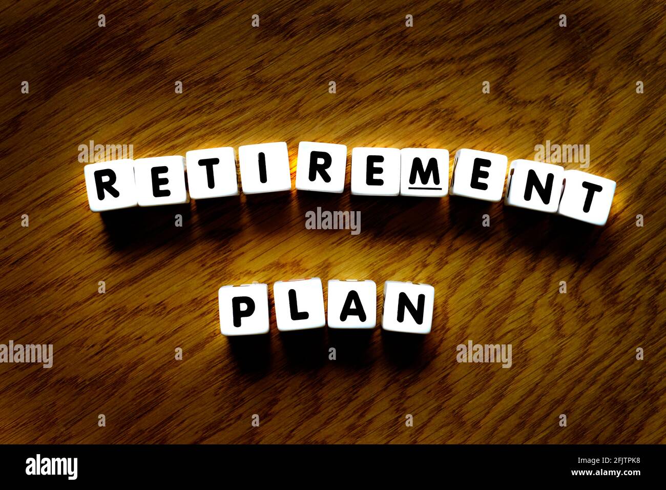 Retirement plan planning words to retire from work with financial ...