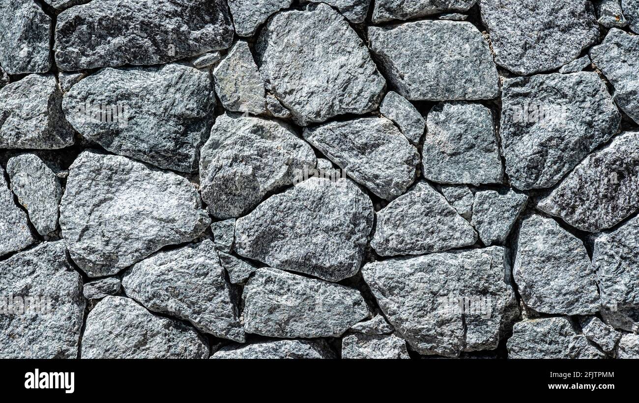 Granite stone wall, pattern of natural gray granite stone wall for ...