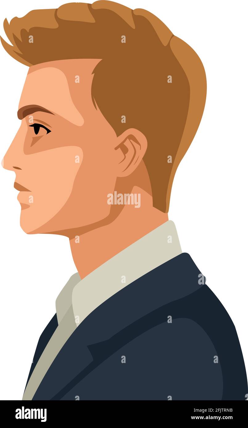 Profile man blond hair Stock Vector Images - Alamy