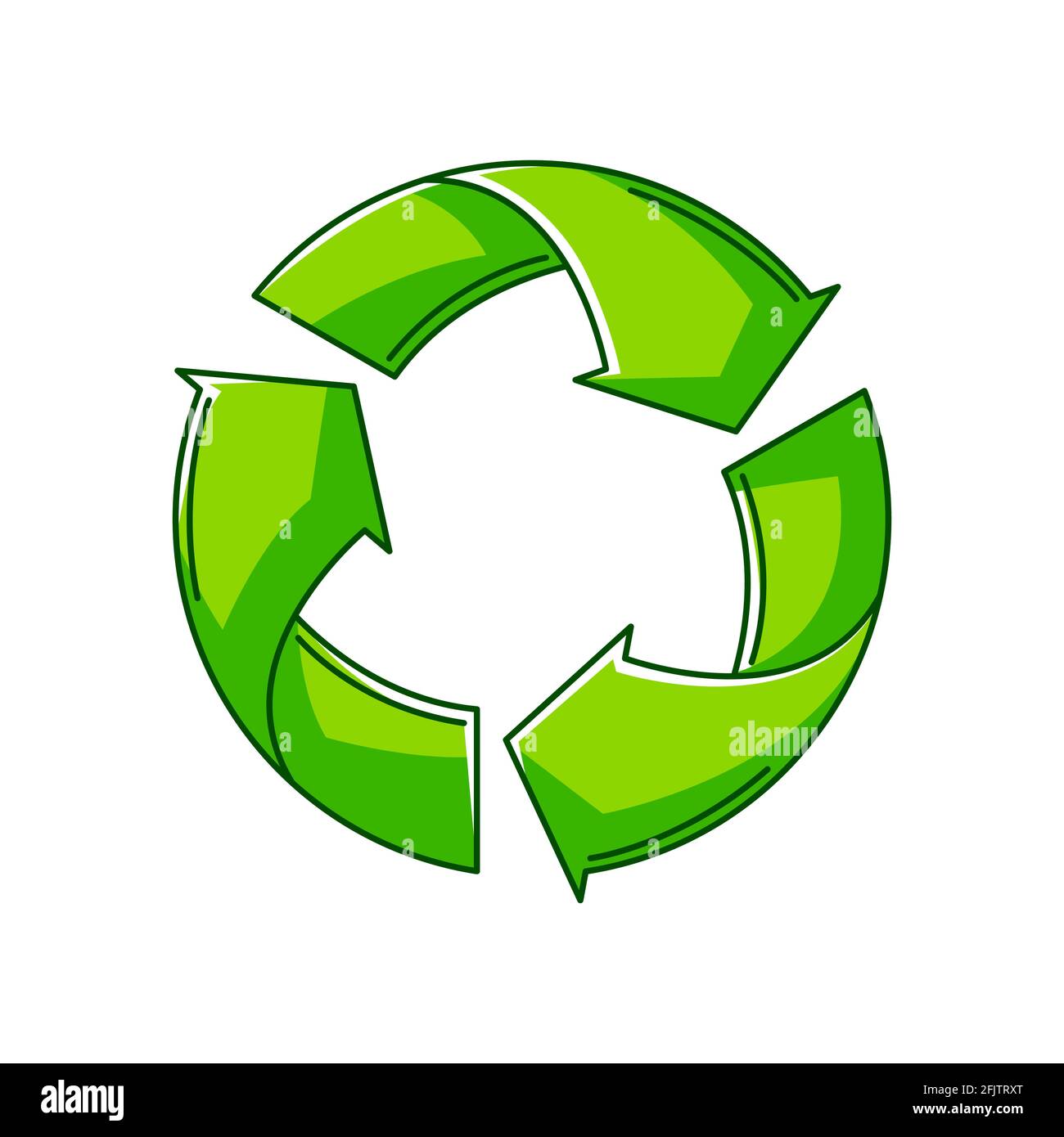 Illustration of waste recycling. Ecology icon for environment ...