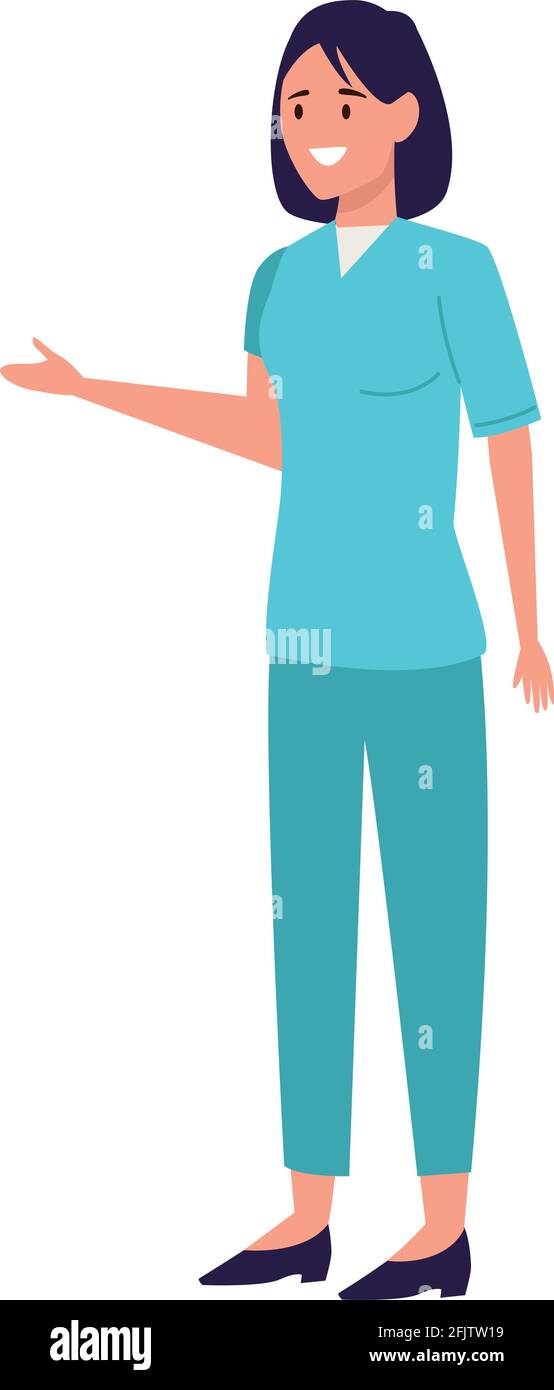 nurse standing character Stock Vector Image & Art - Alamy
