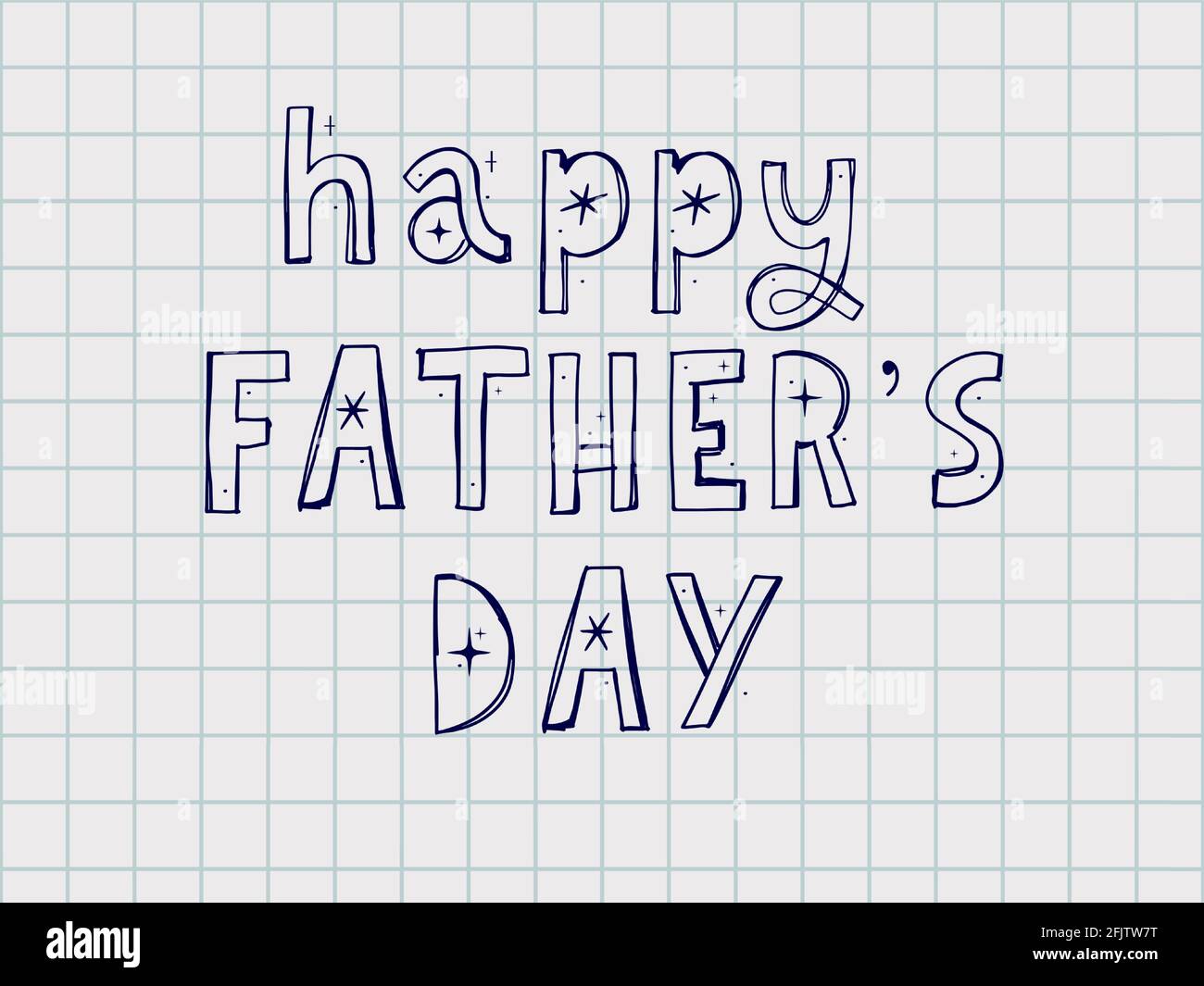 Happy fathers day. Lettering Holiday calligraphy Stock Vector Image ...
