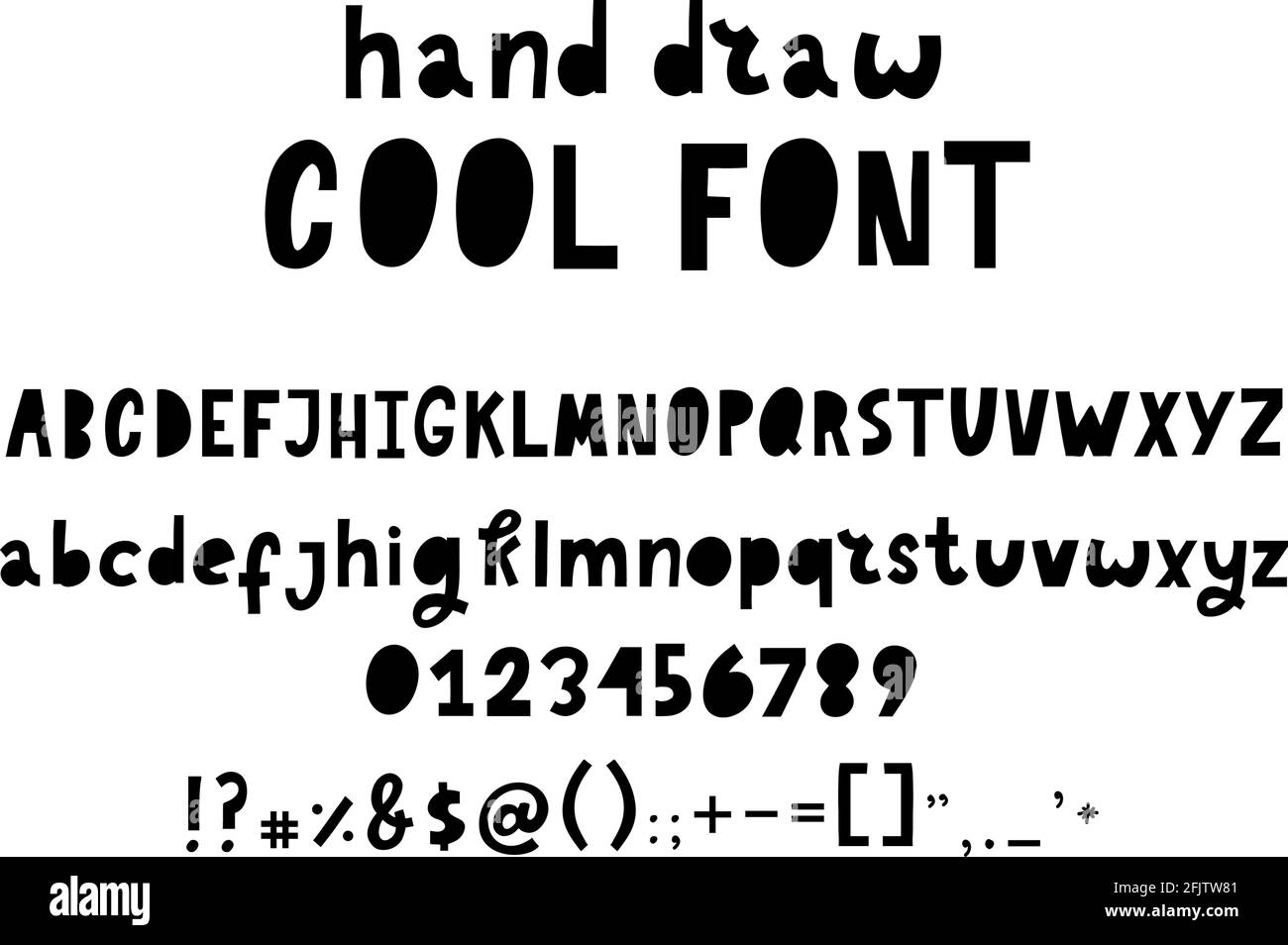 Abstract doodle font. Vector illustration Stock Vector Image & Art - Alamy