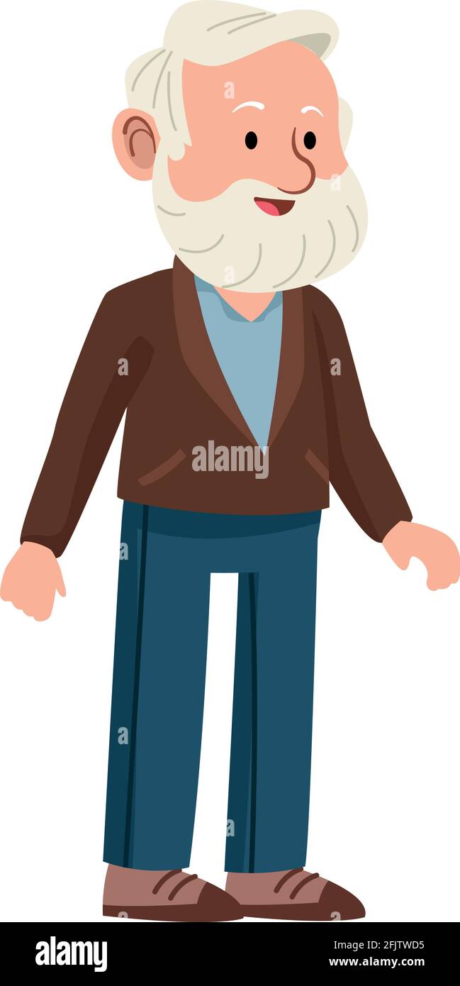 grandfather bearded character Stock Vector Image & Art - Alamy