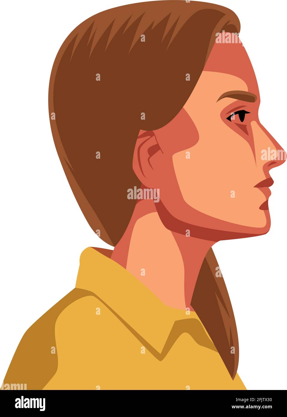 young lady profile Stock Vector Image & Art - Alamy