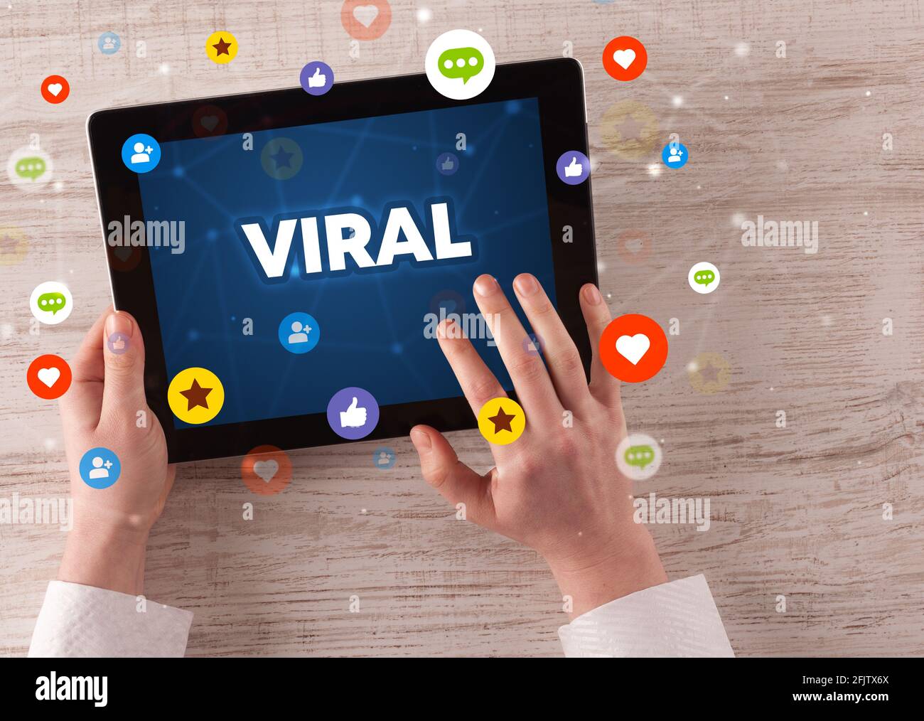 Close-up of a touchscreen, social media concept Stock Photo - Alamy