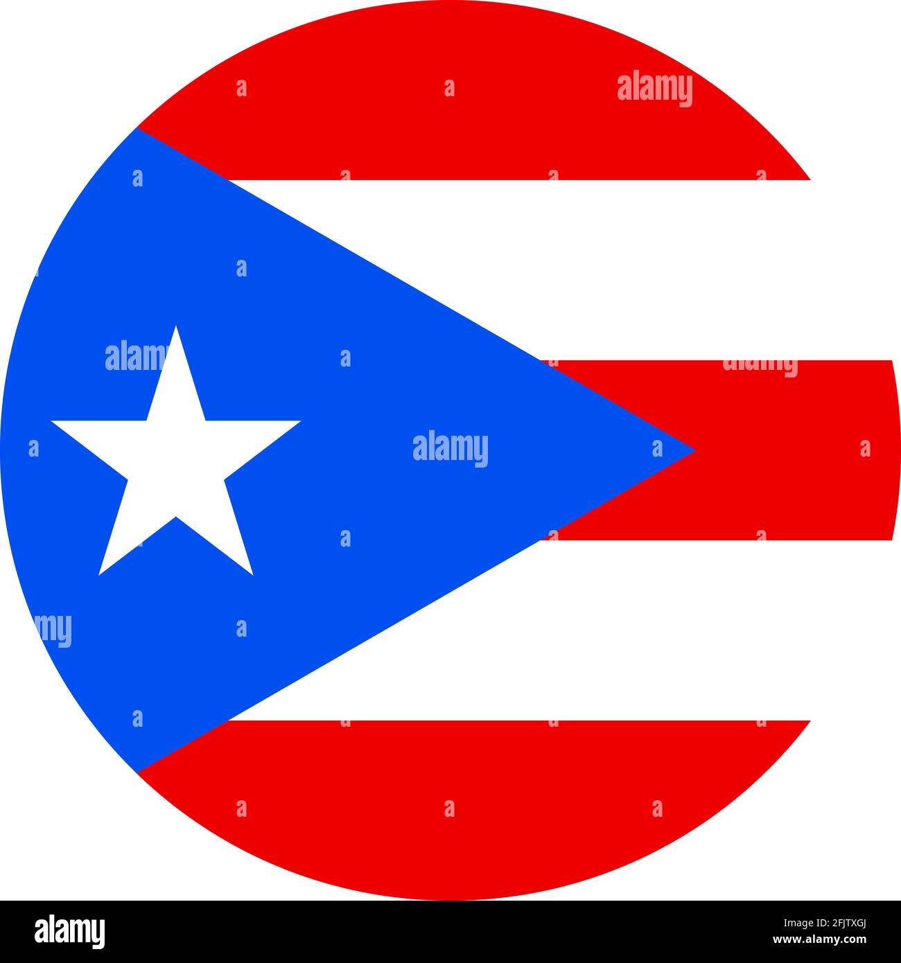 Puerto rico round flag icon. Perfect for badge, button, sign, symbol ...