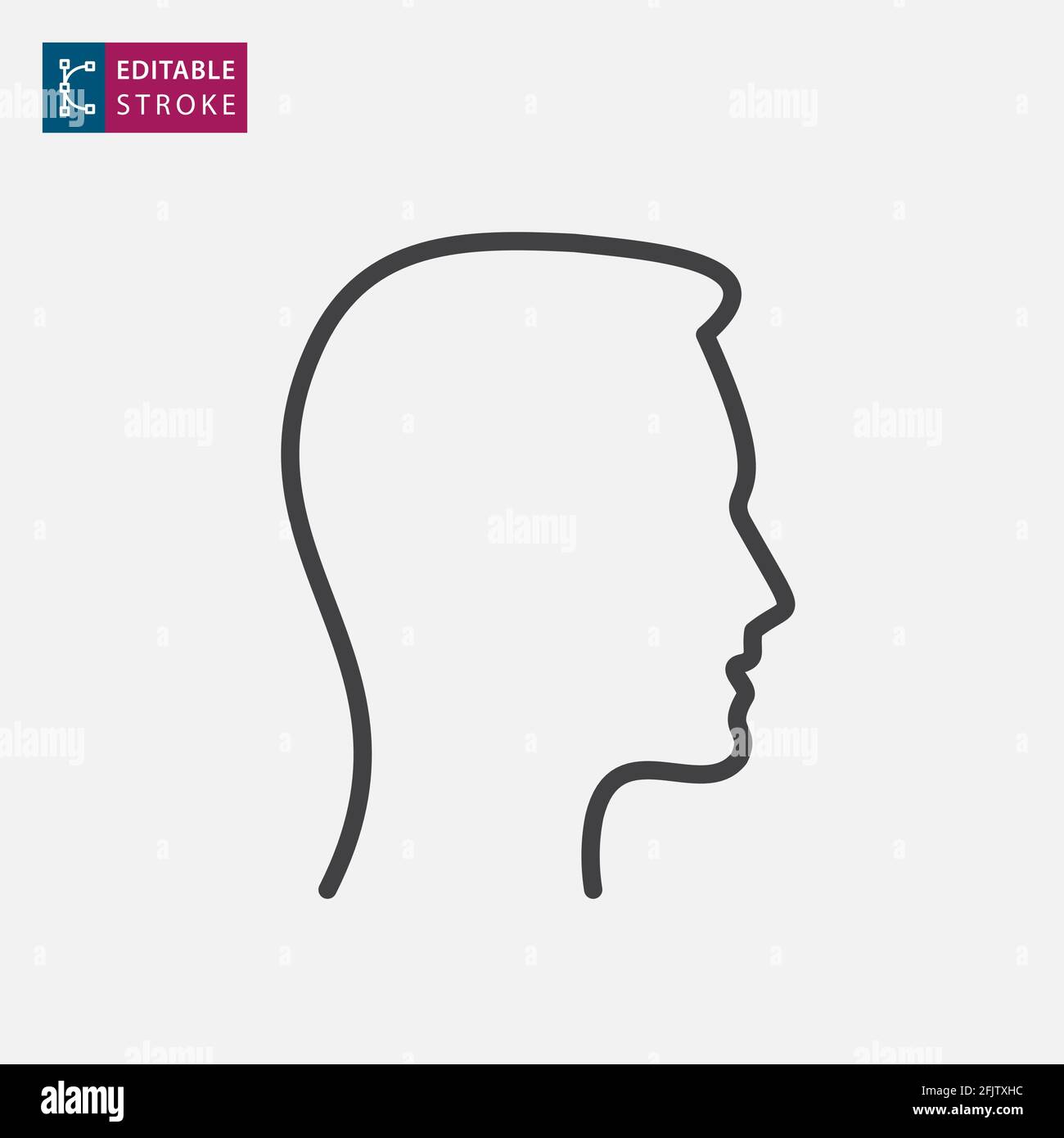 Face Side Profile Outline