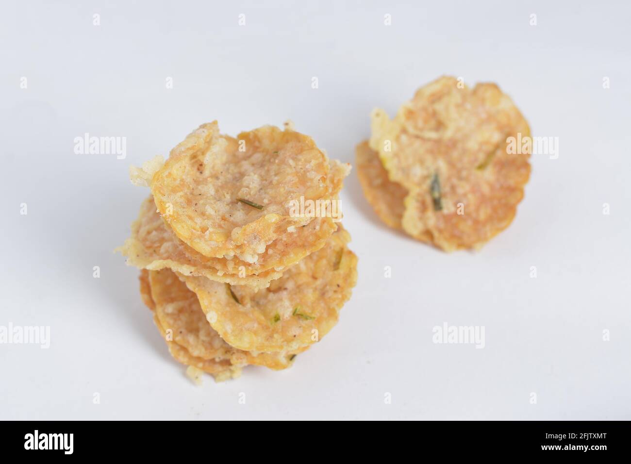 Keripik tempe , tempeh crackers in a plate. Indonesian traditional ...