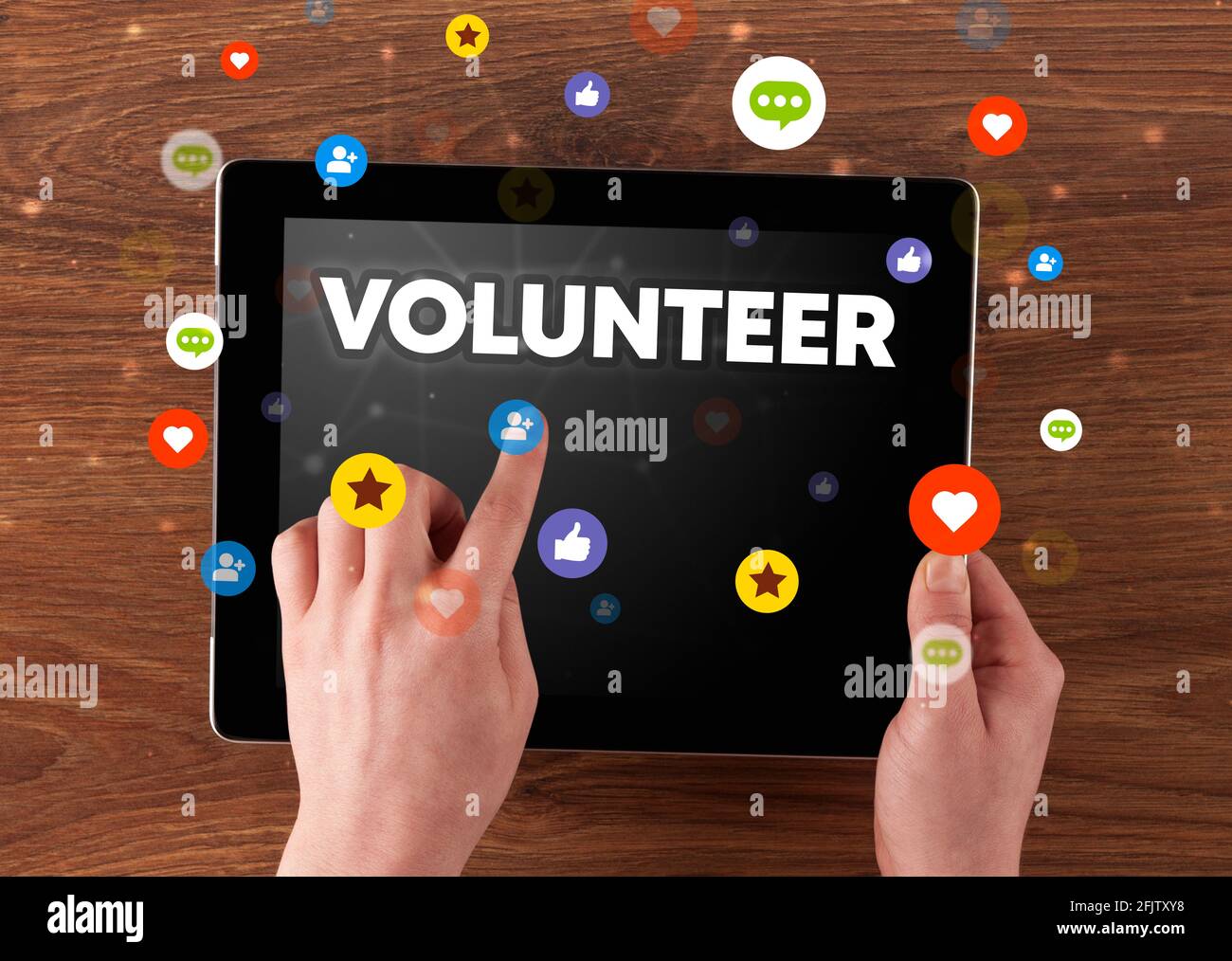 Close-up of a touchscreen, social media concept Stock Photo - Alamy