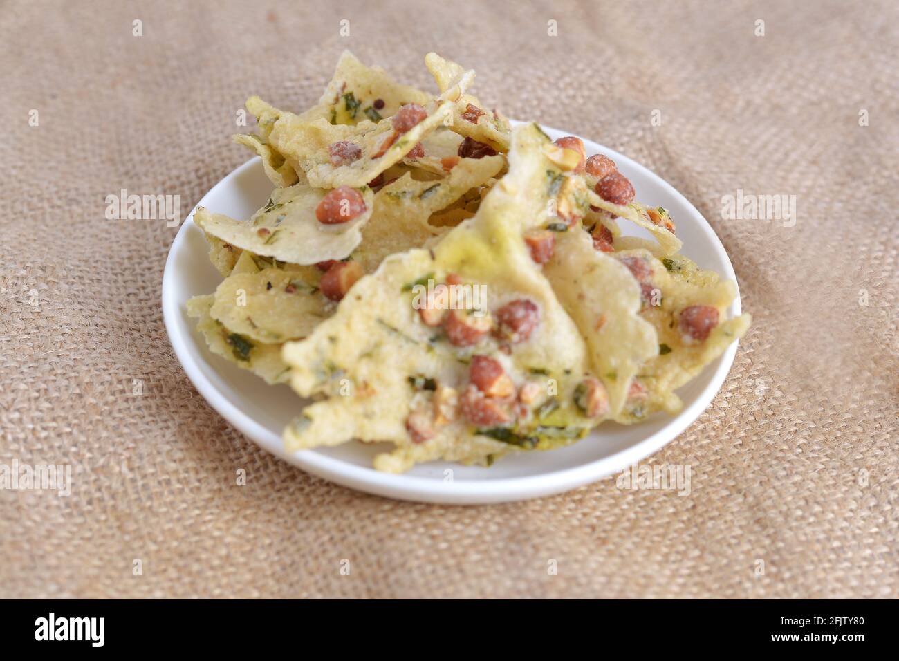 Peyek Kacang or peanut rempeyek. Deep fried savoury cracker made from ...