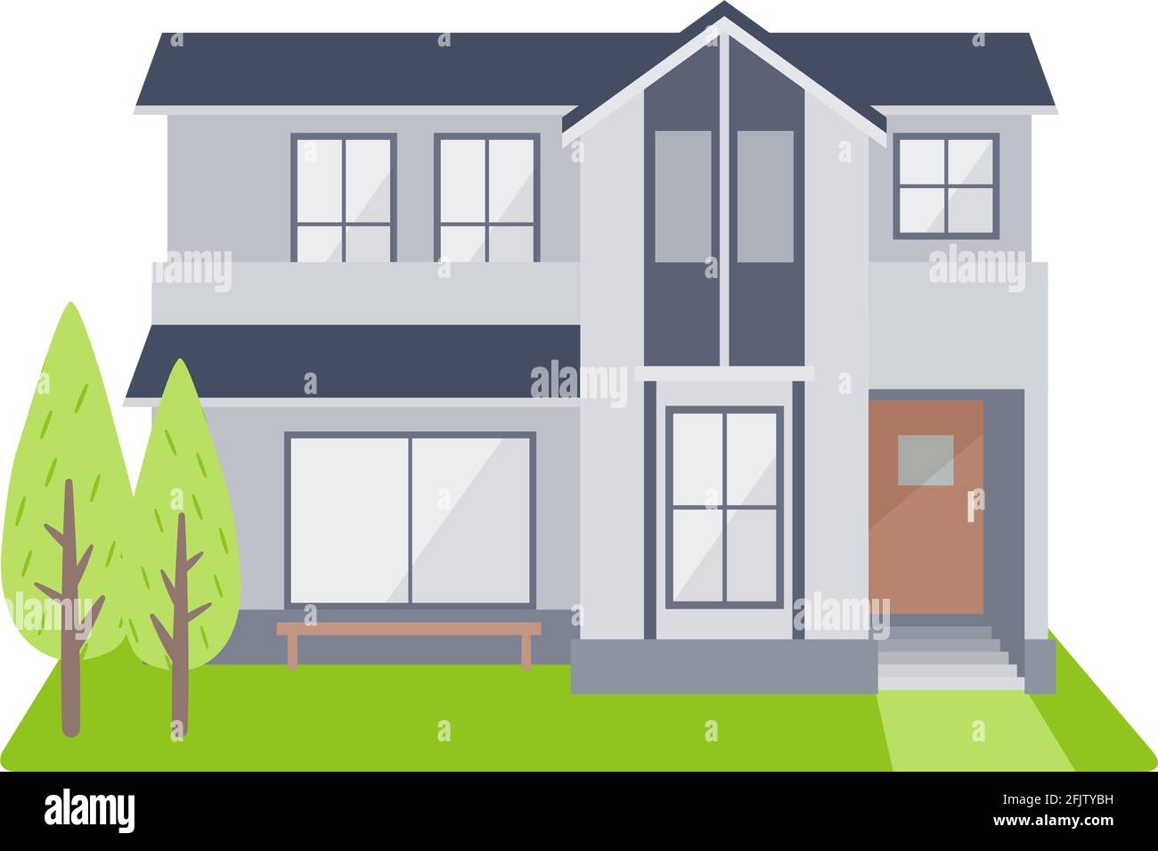 Single detached dwelling Stock Vector Images - Alamy