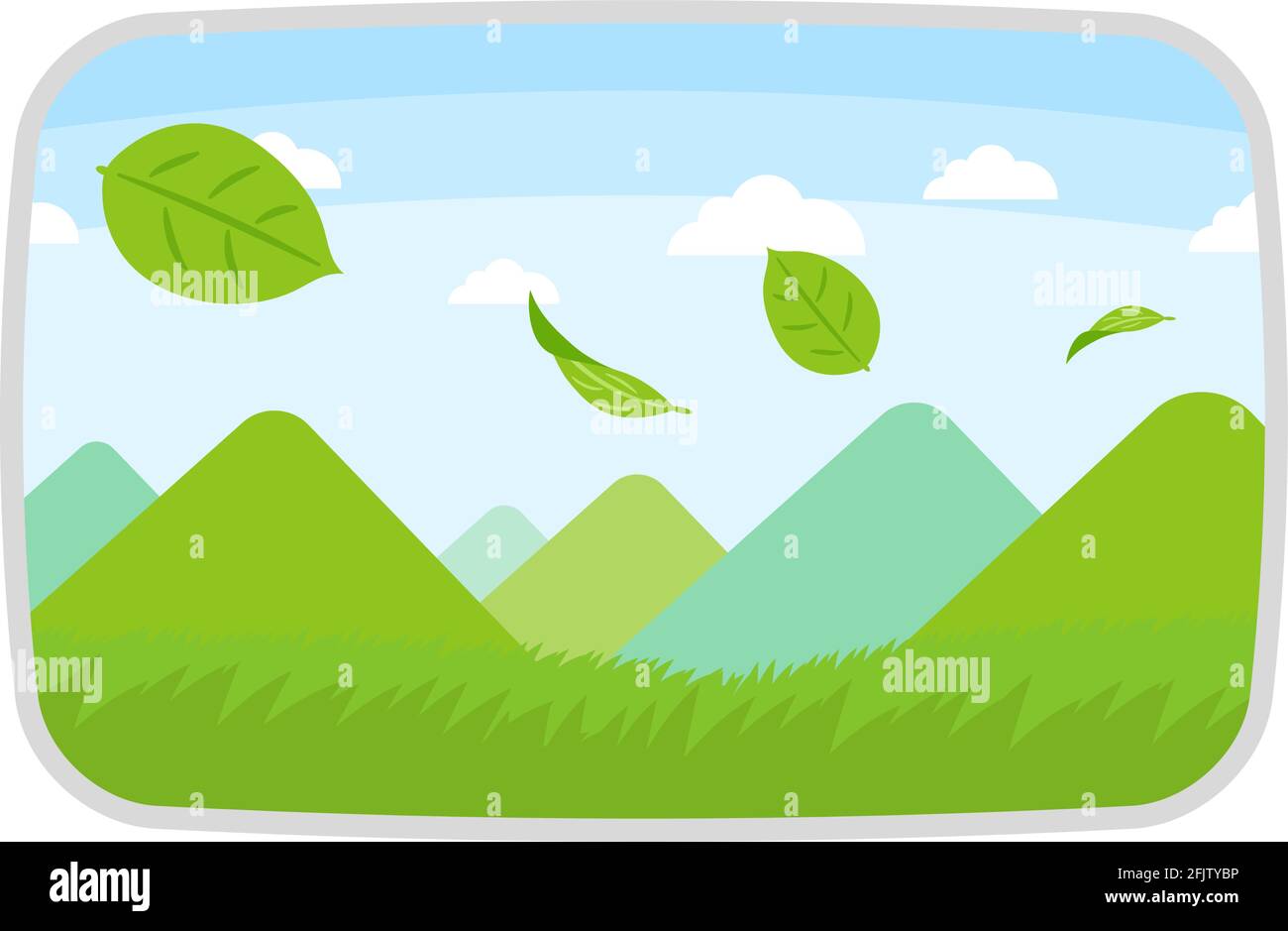 Car window. summer scenery.Vector illustration that is easy to edit ...