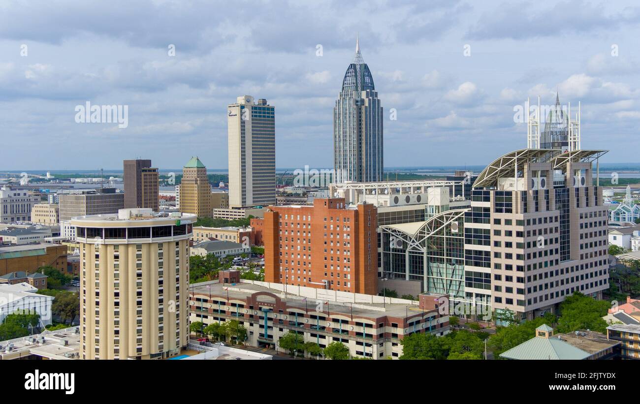 Downtown Mobile, Alabama waterfront skyline Stock Photo - Alamy