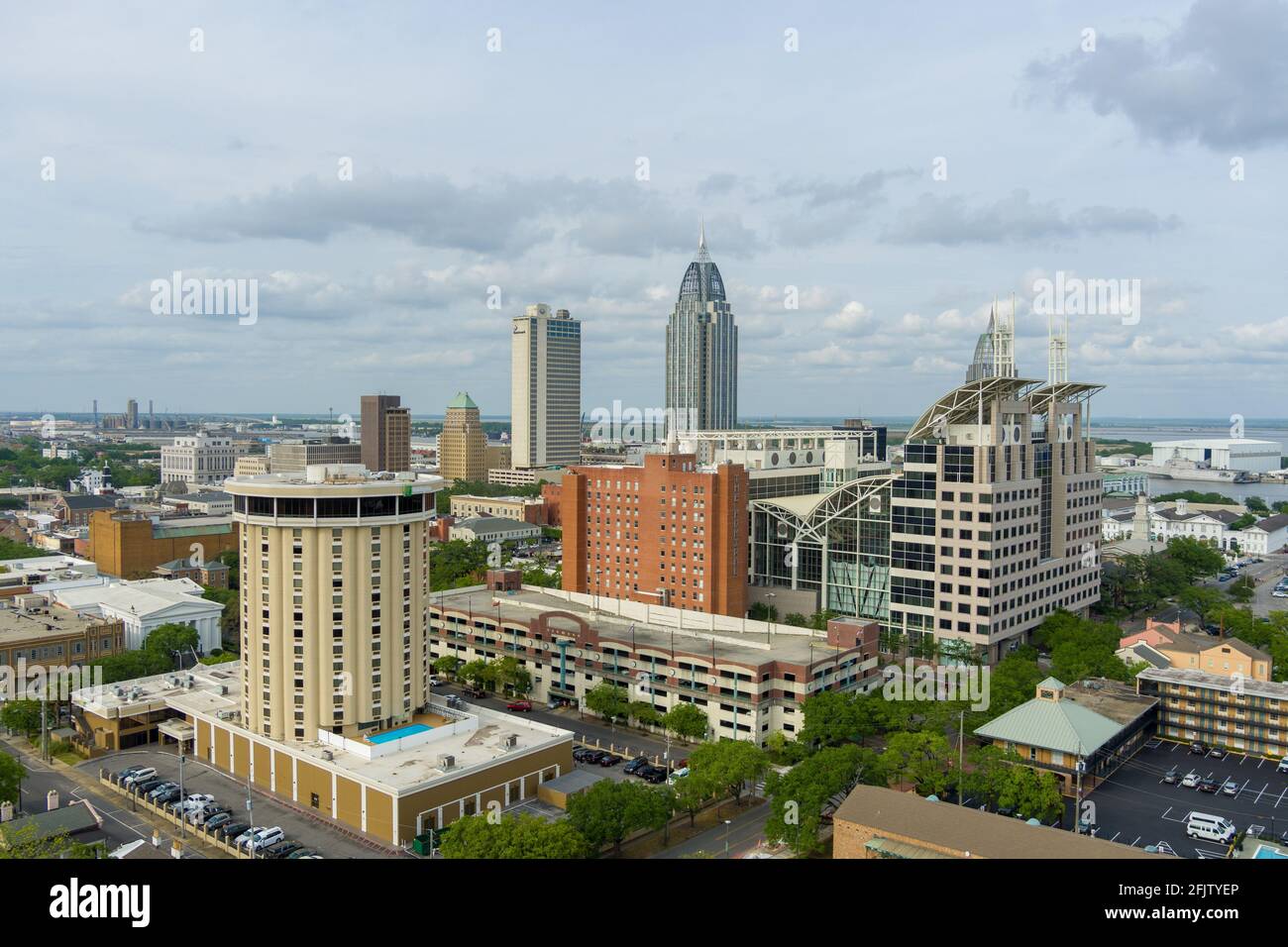 Downtown Mobile, Alabama waterfront skyline Stock Photo - Alamy