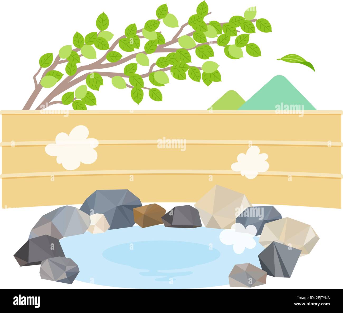 Open air hot spring Stock Vector Images - Alamy