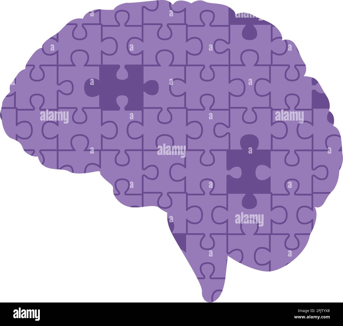 puzzle in brain Stock Vector Image & Art - Alamy