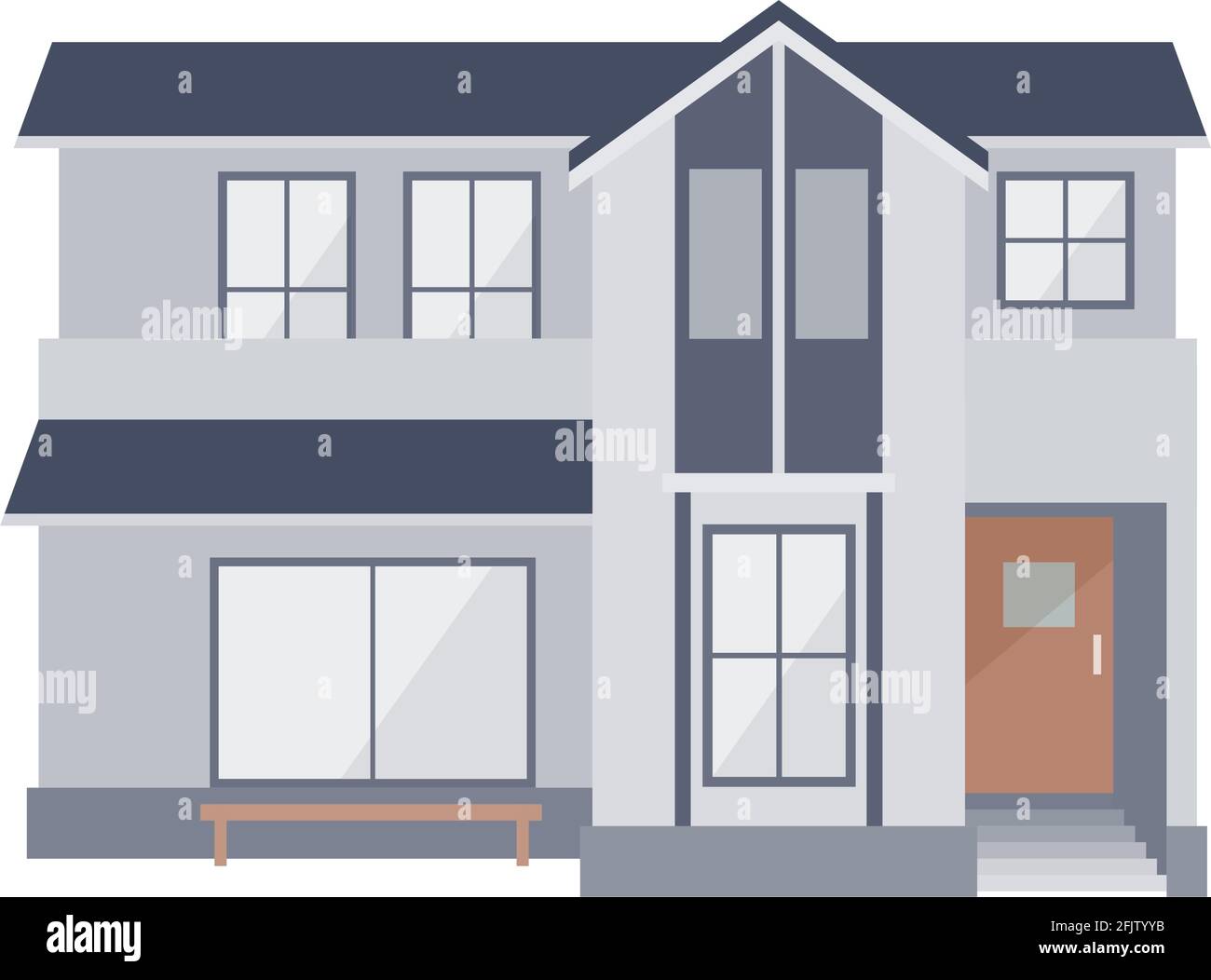 Detached house.Vector illustration that is easy to edit Stock Vector ...