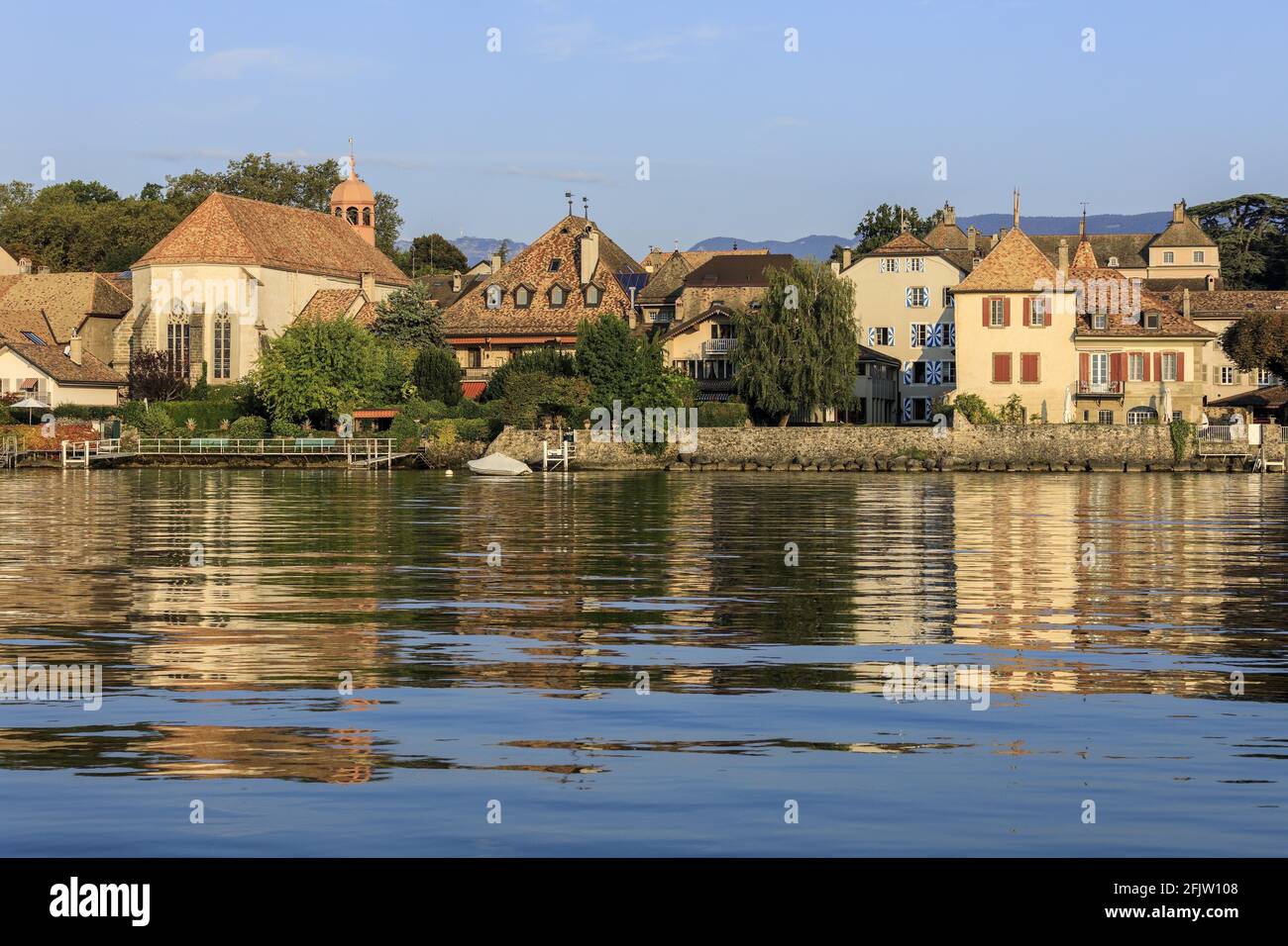 Switzerland, Canton of Geneva, Coppet, Lake Leman Stock Photo - Alamy