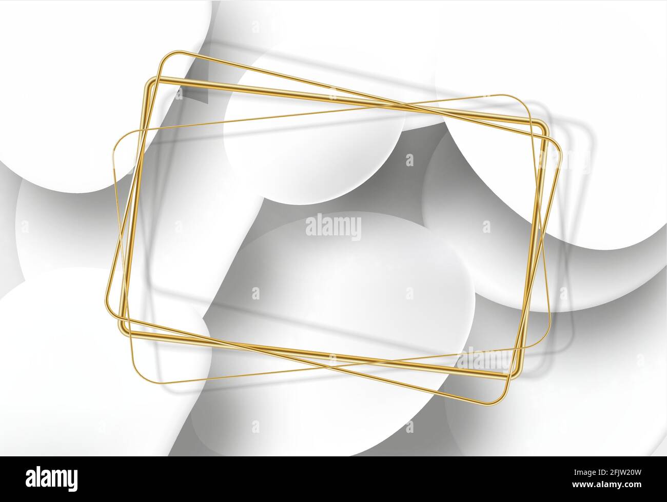 Gold frame with shadows isolated on a 3d white background Stock Vector ...