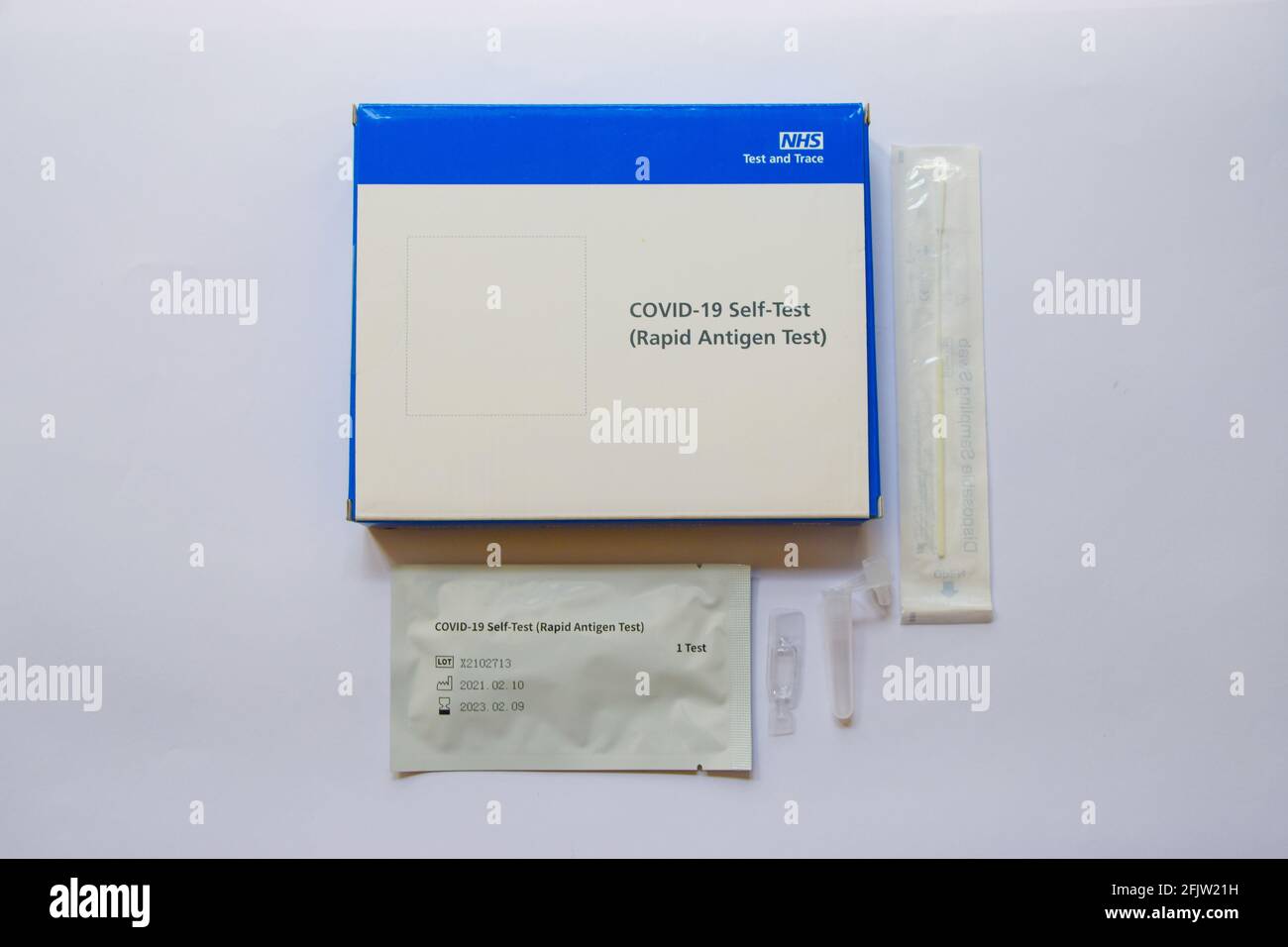 An NHS coronavirus home test kit. Twice-weekly lateral flow tests have ...