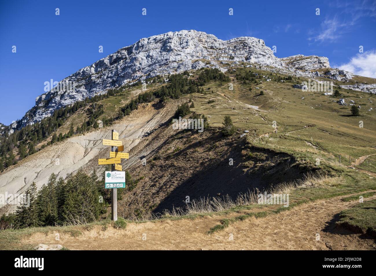France, Isère, Chartreuse regional natural park, hike to Dent de ...
