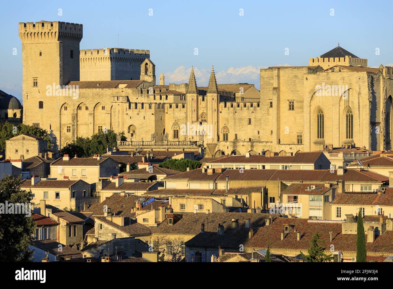 France, Vaucluse, Avignon, the Palais des Papes (14th century) Unesco ...