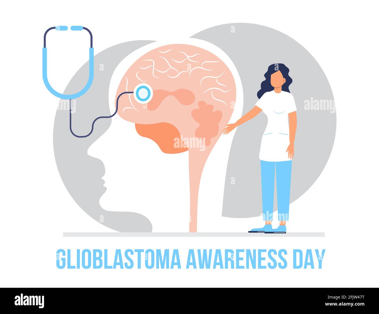Glioblastoma awareness day concept vector for medical banner, website ...