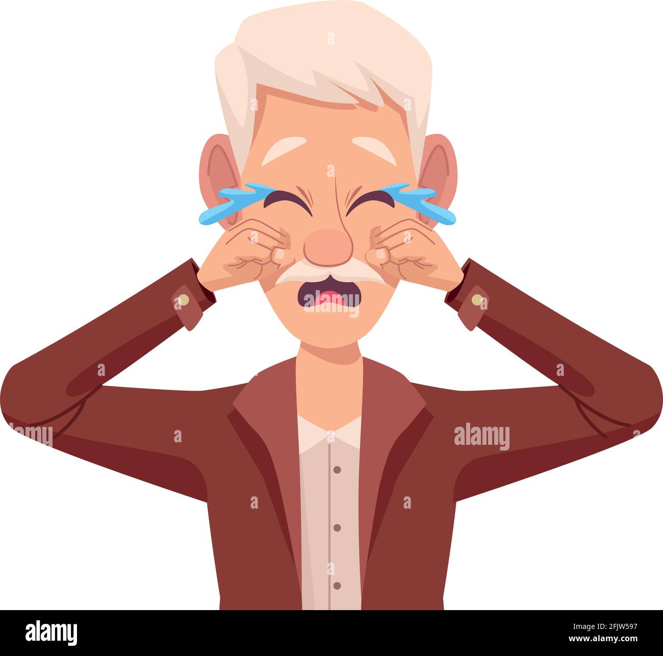 grandfather crying character Stock Vector Image & Art - Alamy