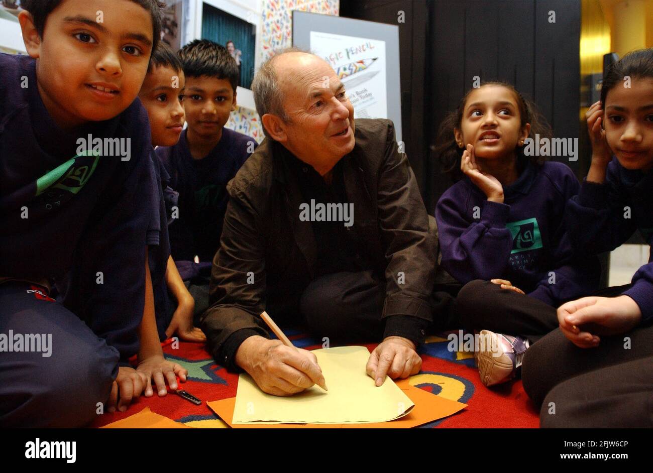Childrens illustrator Quentin Blake at the British Museum this morning ...